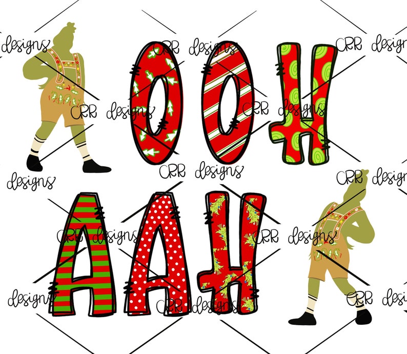 OOH AAH Grinch PNG File Digital Download Sublimation Design - Etsy