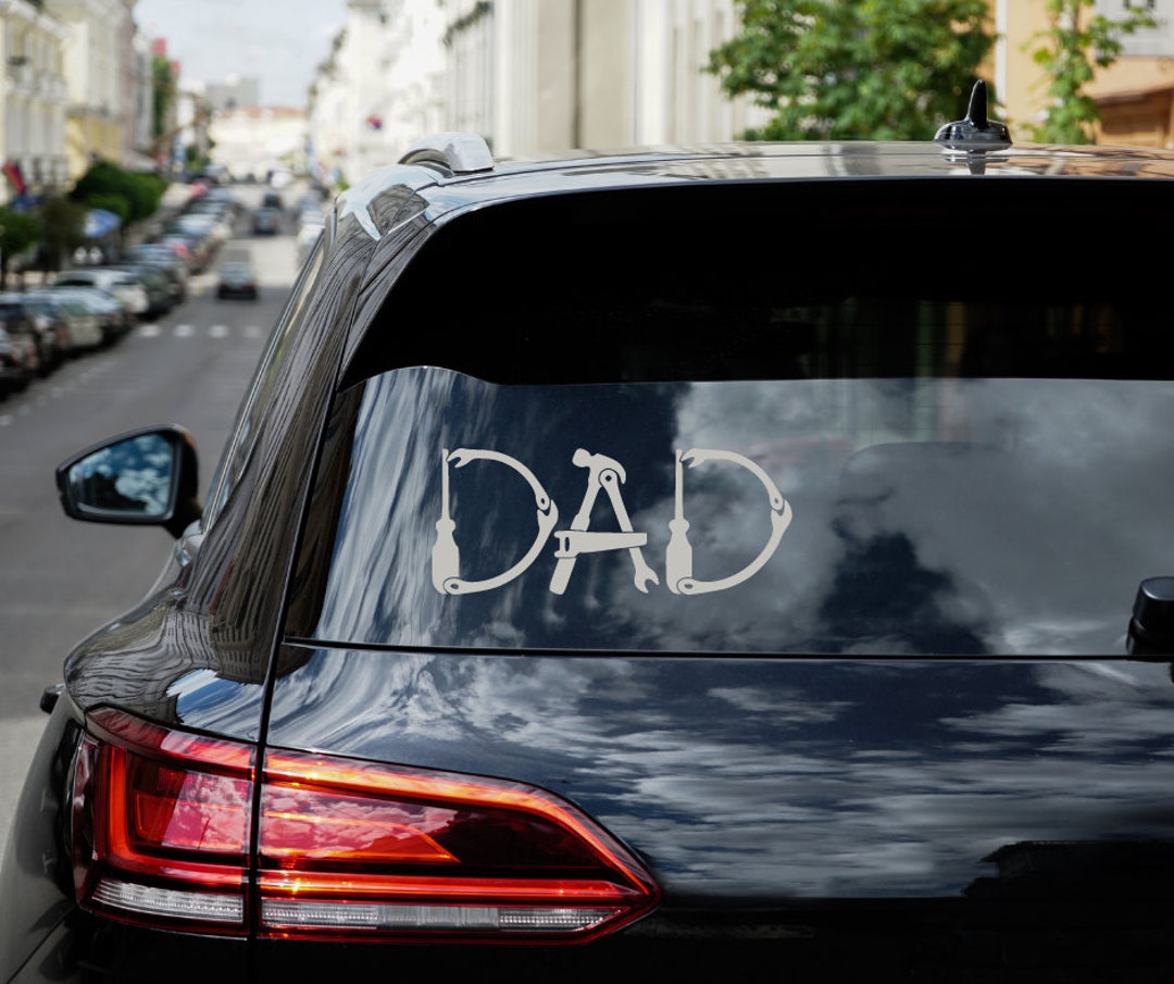 DAD (tool Letters) Decal/ Dad Car Decal/ Man Window Decal/ Men's Bumper ...