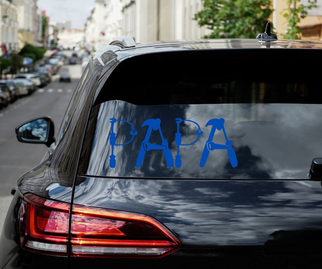 PAPA Tool Letters Decal: Car Window Bumper Sticker - Etsy