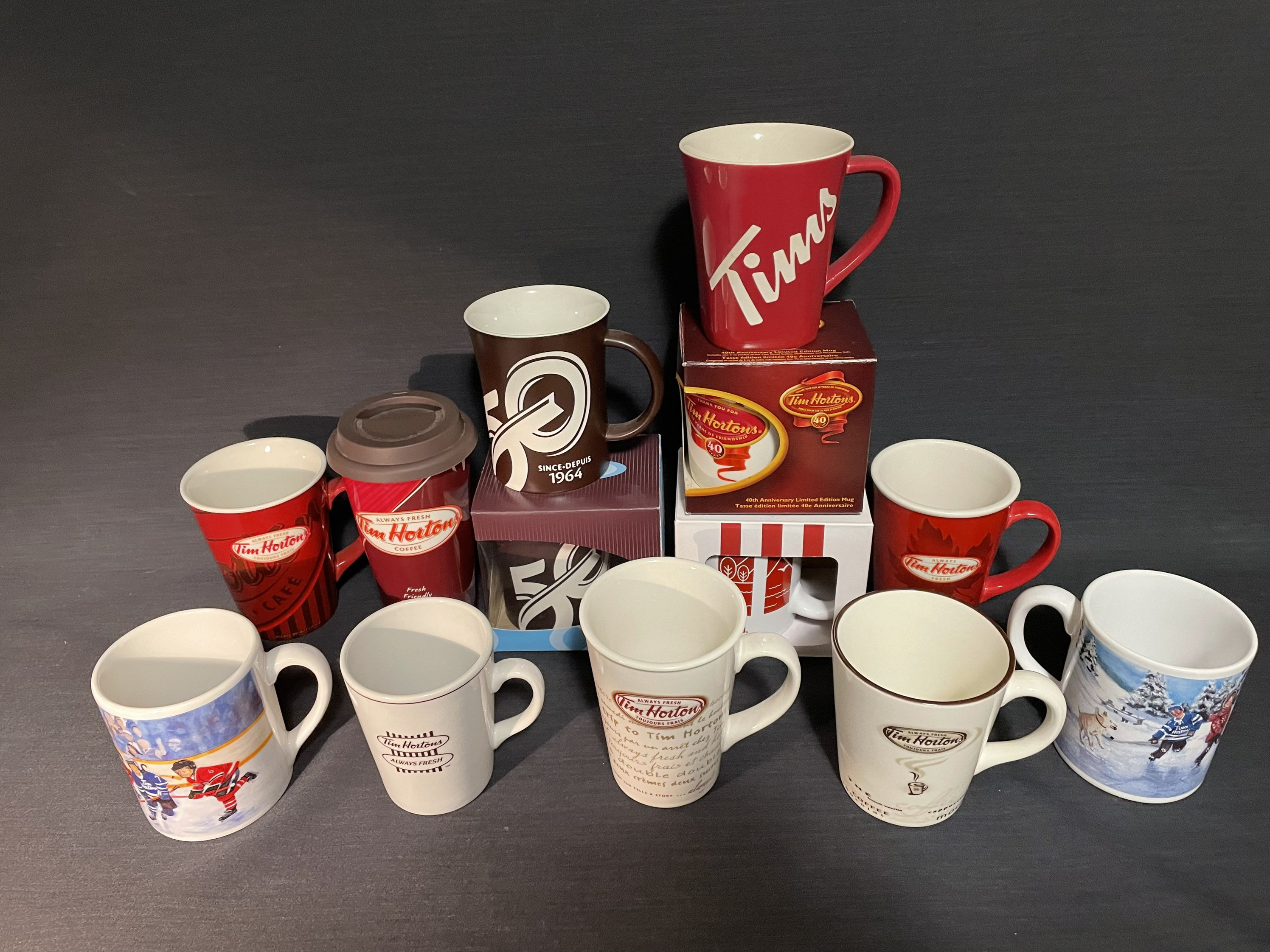 Vintage TIM HORTONS Mugs Coffee Canada Limited Edition Anniversary ...