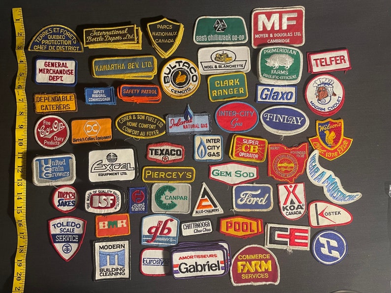 Vintage 70's 80's Automotive Farming Transport Machinery Embroidered ...