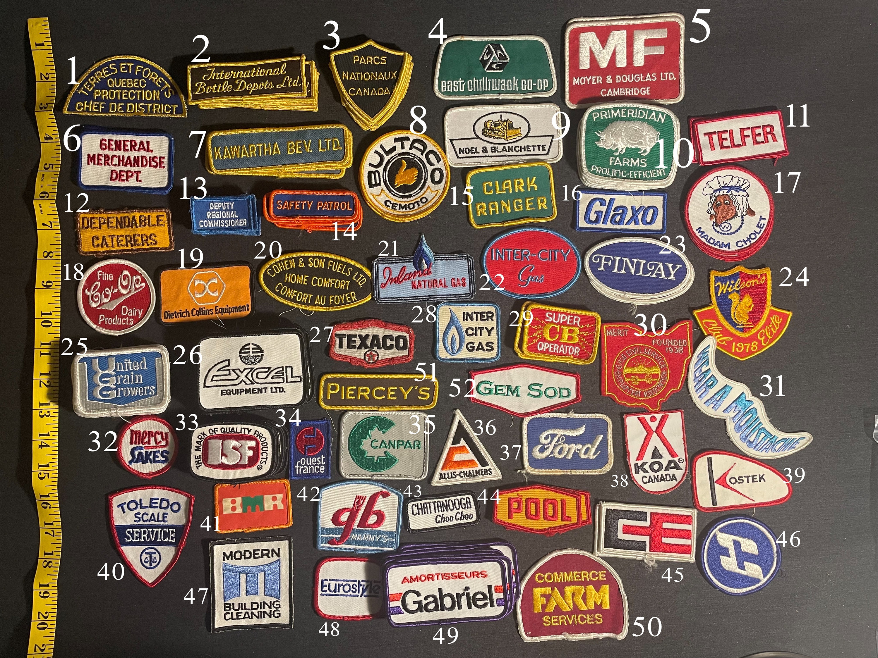 Vintage 70's 80's Automotive Farming Transport Machinery Embroidered ...
