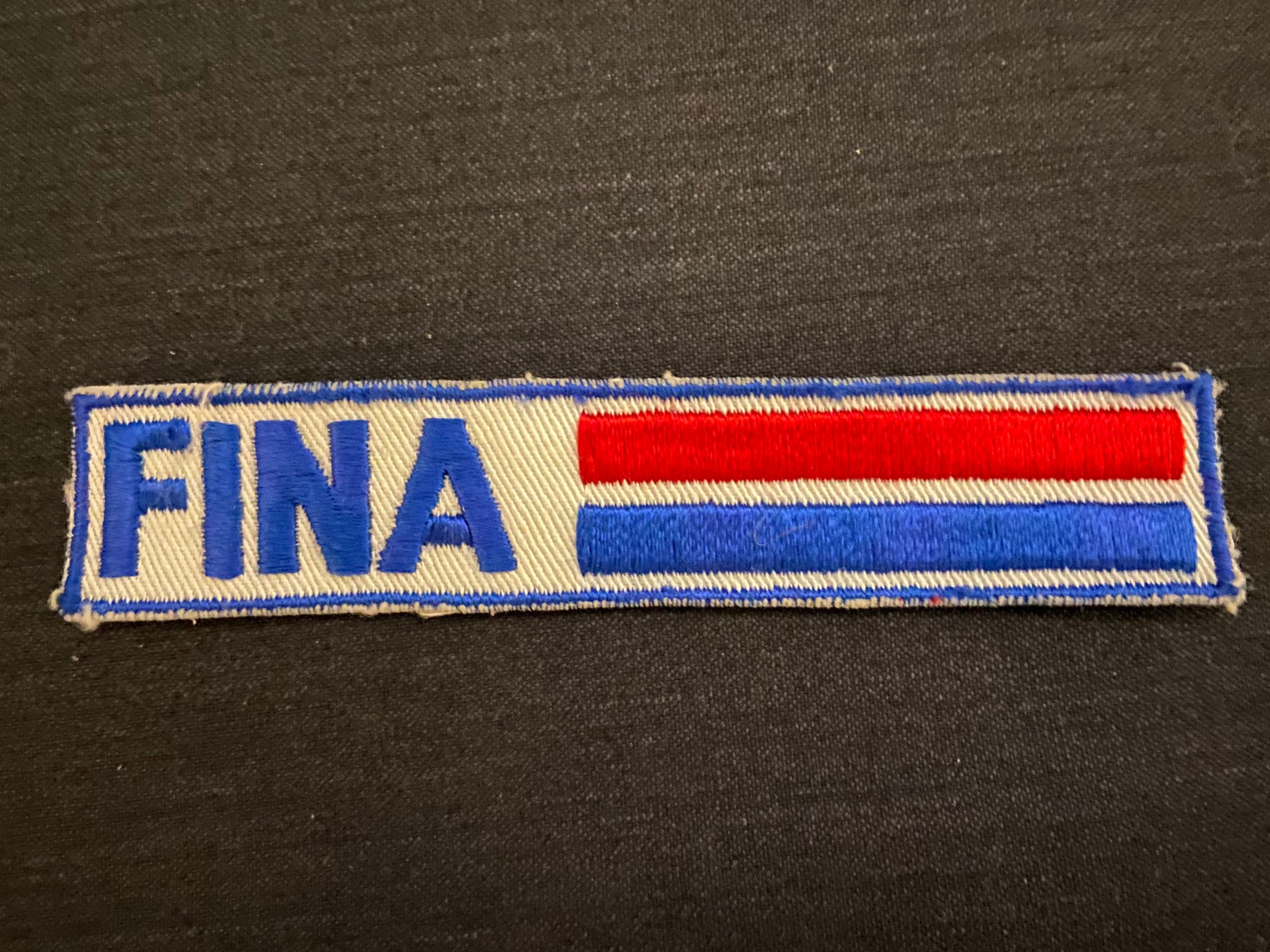 Vintage Fina Oil Gas Pump Petroliana Embroidered PATCH Car Race Auto ...