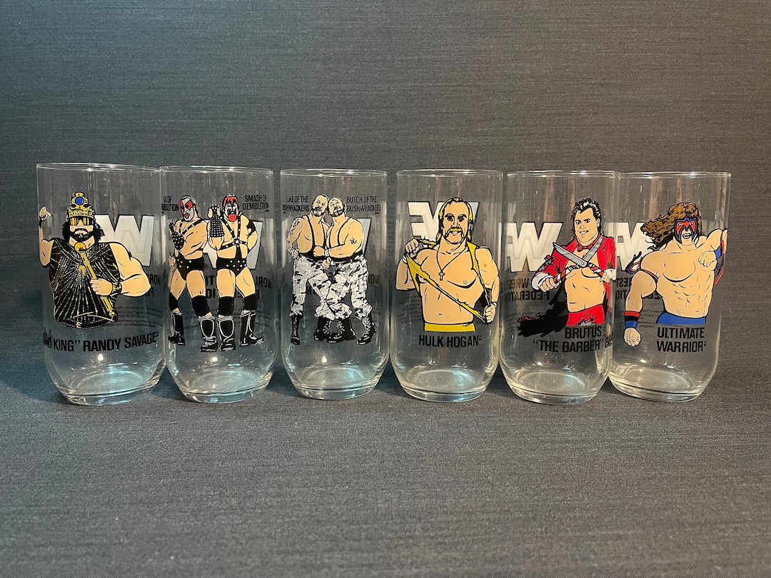 Vintage 1988 1990 WWF Titan Sports Glasses - Very Rare - Made in Canada ...