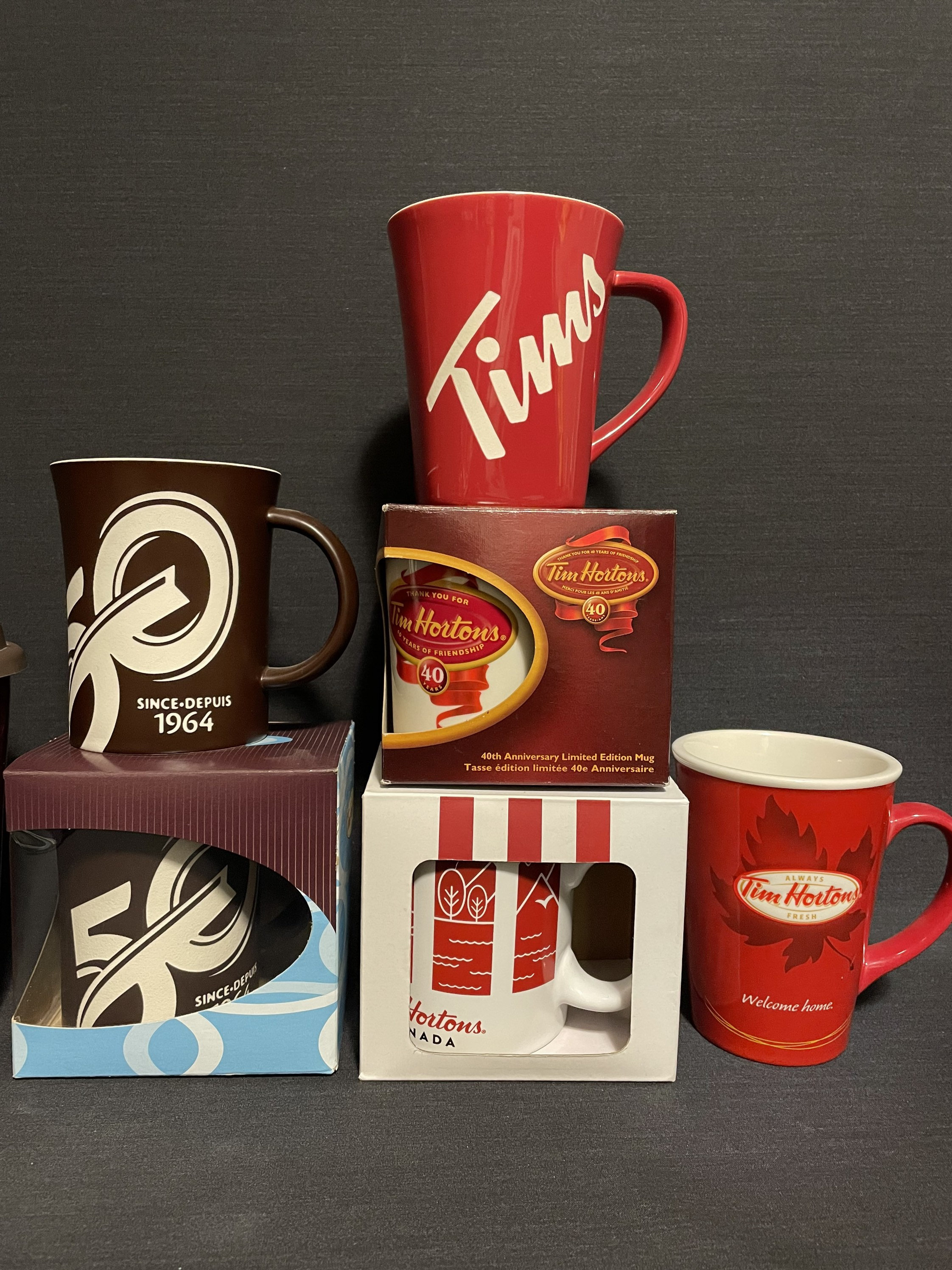 Vintage TIM HORTONS Mugs Coffee Canada Limited Edition Anniversary ...