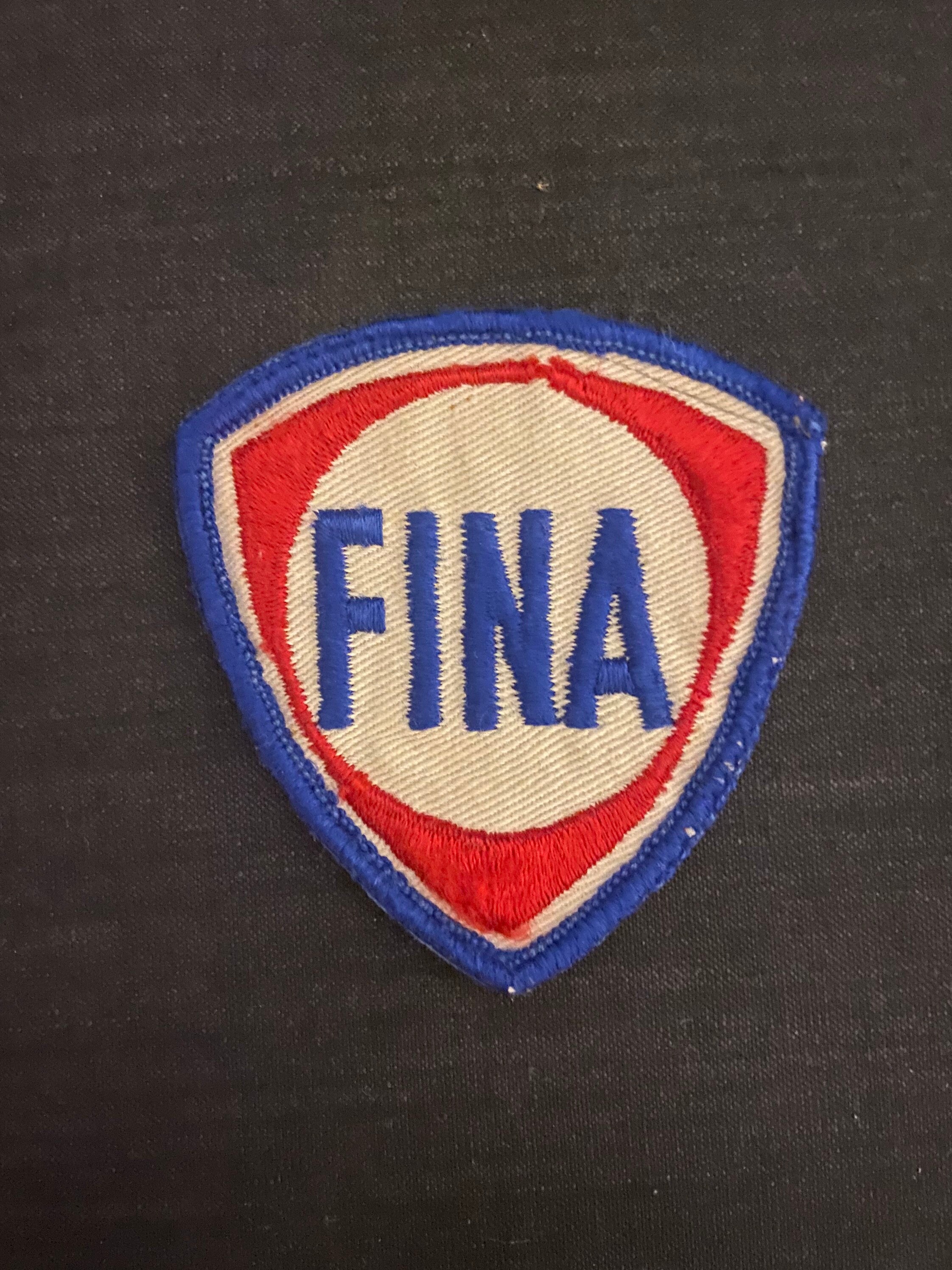 Vintage Fina Oil Gas Pump Petroliana Embroidered PATCH Car Race Auto ...
