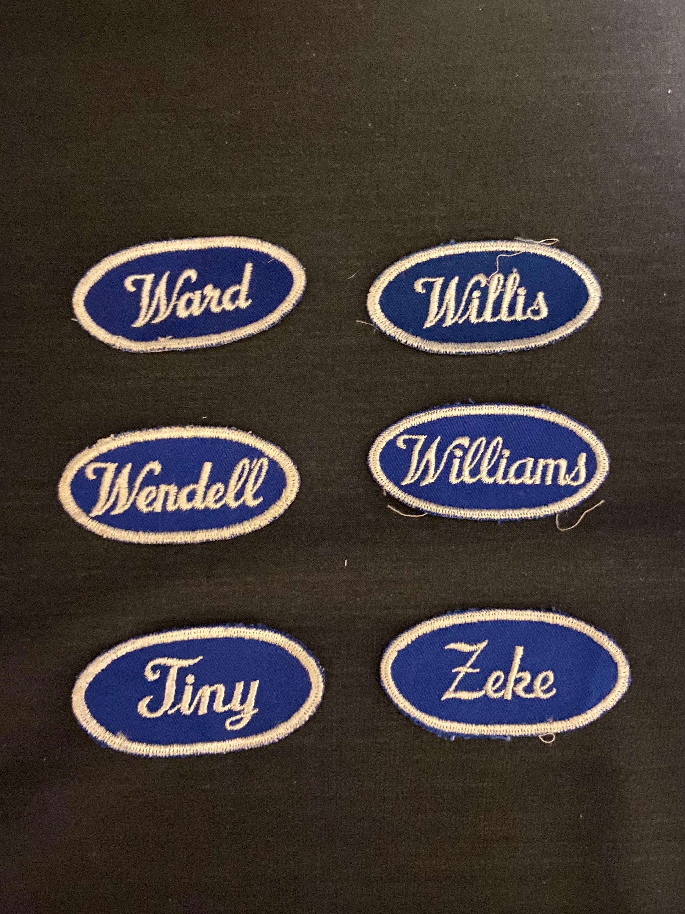 Vintage Blue Oval Uniform Name Patches Names - PICK ONE PATCH ...