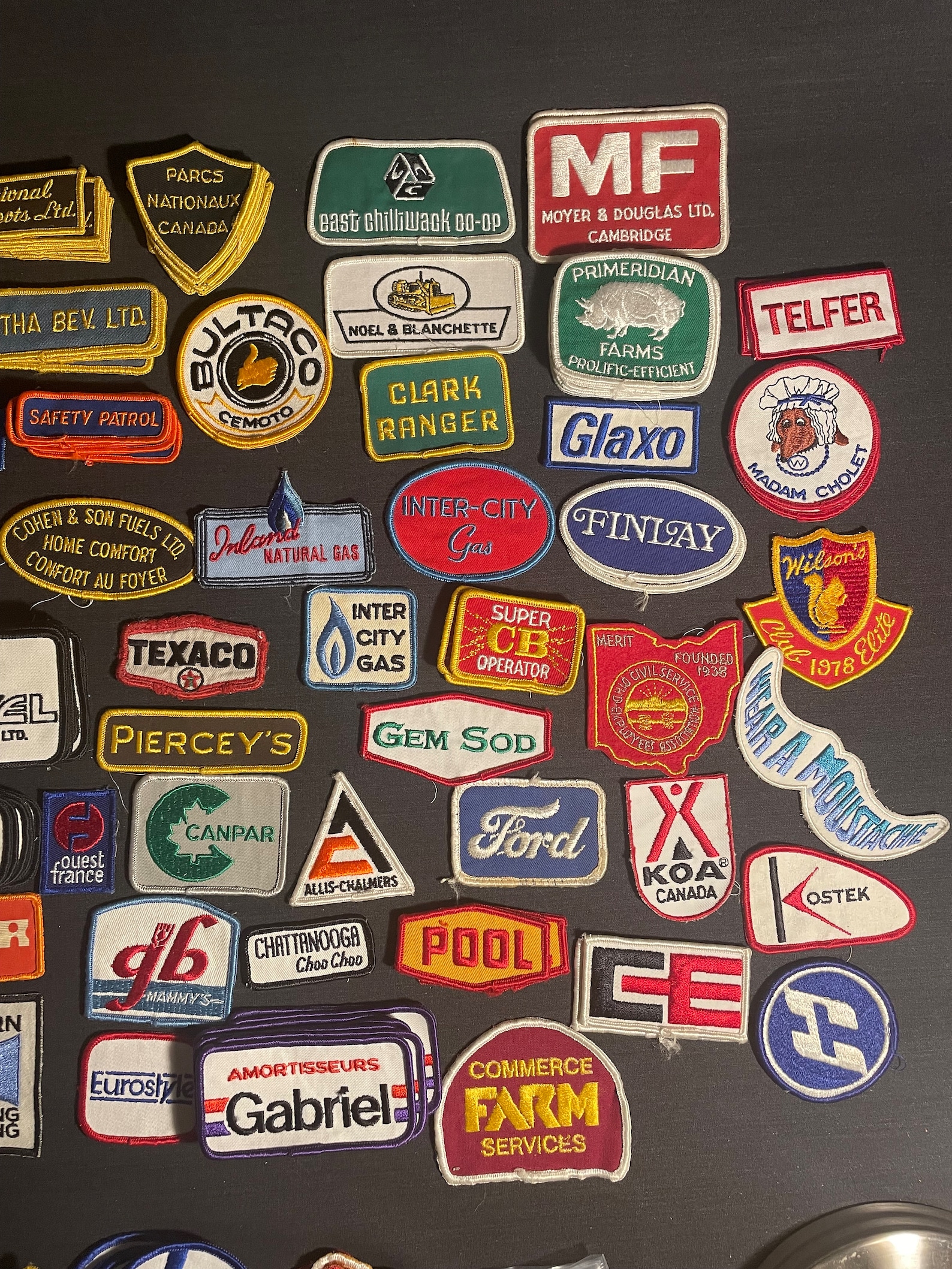 Vintage 70's 80's Automotive Farming Transport Machinery Embroidered ...