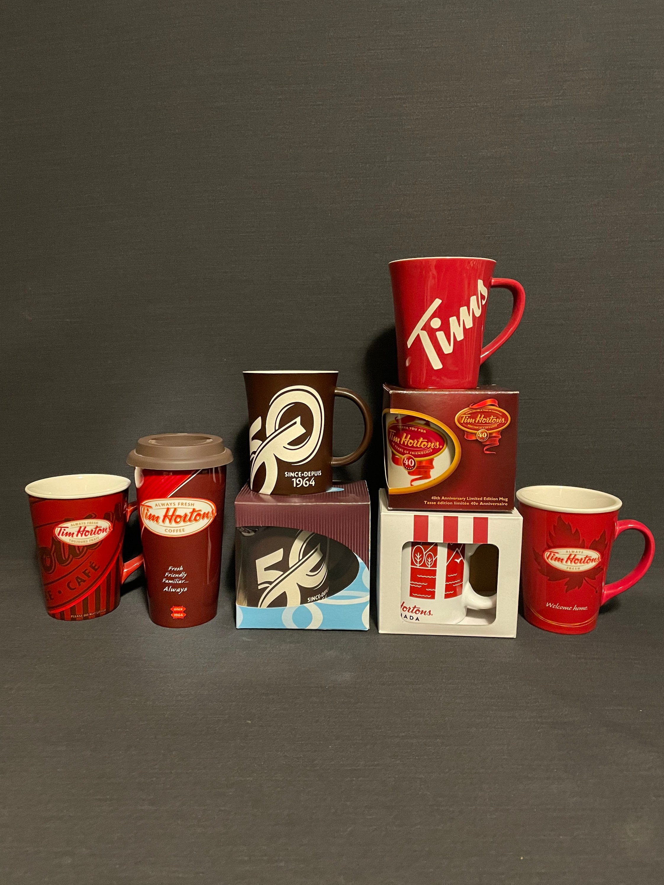 Vintage TIM HORTONS Mugs Coffee Canada Limited Edition Anniversary ...