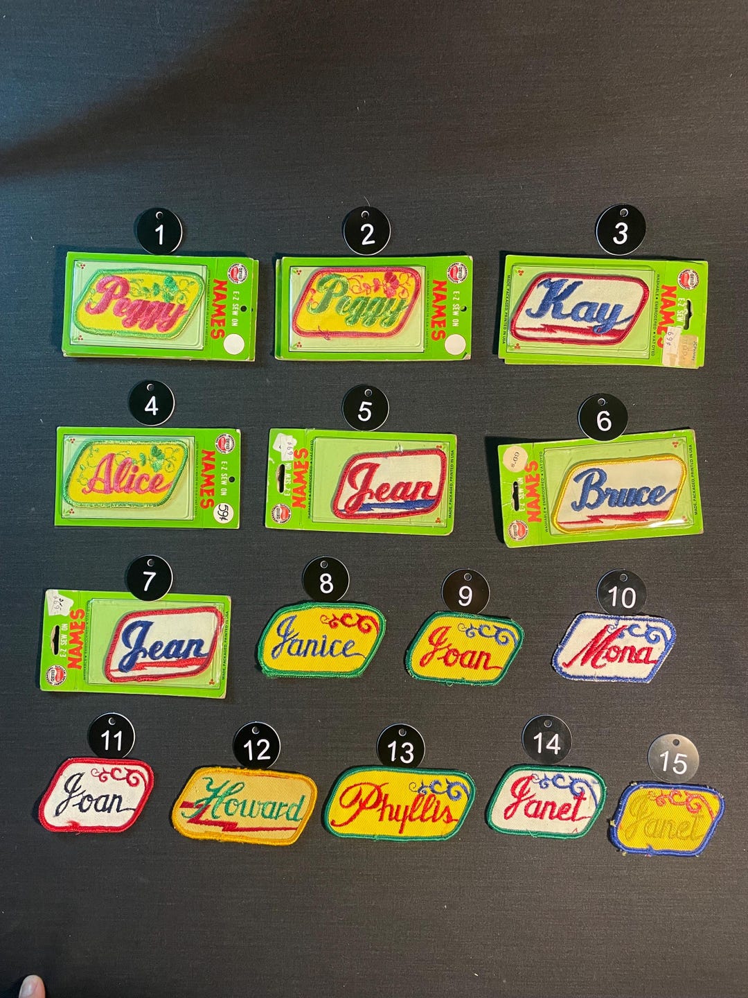 Vintage Name Patches Names Uniform - PICK One PATCH - Industrial Shirt ...