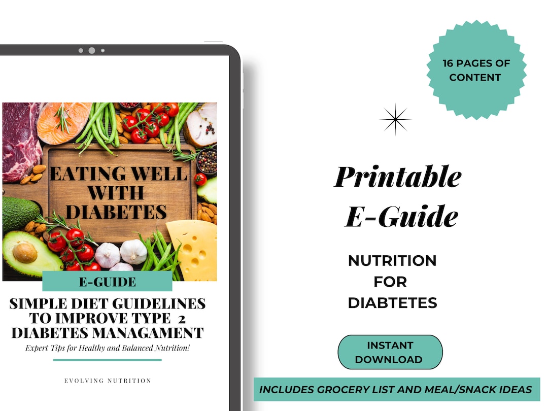 Diabetic Meal Plan Printable Handout With Healthy Diabetic Meals ...