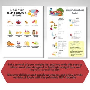 GLP-1 Meal Plan Bundle Printable for Weight Loss Meal Planning With ...
