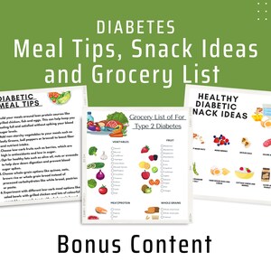 Diabetic Meal Plan Printable Handout for Healthy Diabetic - Etsy Canada