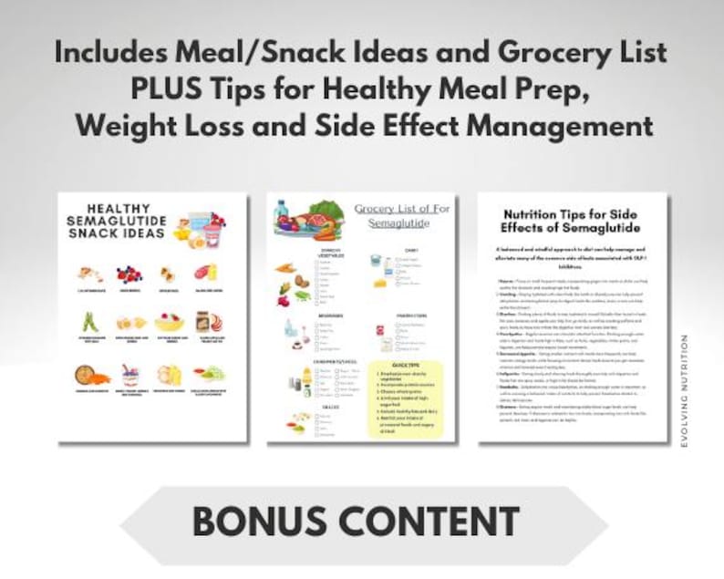 Semaglutide Meal Plan Bundle Printable for Weight Loss Meal Planning ...