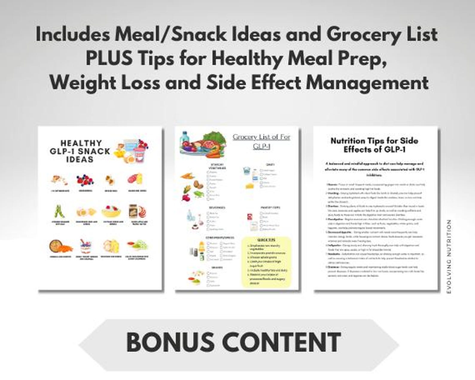 GLP-1 Meal Plan Bundle Printable for Weight Loss Meal Planning With ...