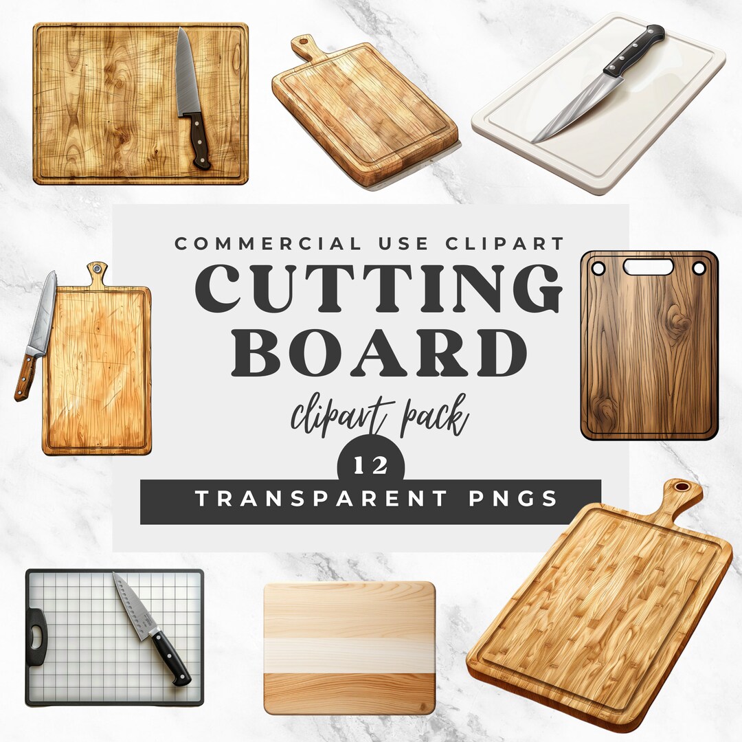 Cutting Board Clipart Bundle/kitchen Clipart/cutting Mat Clipart/food ...