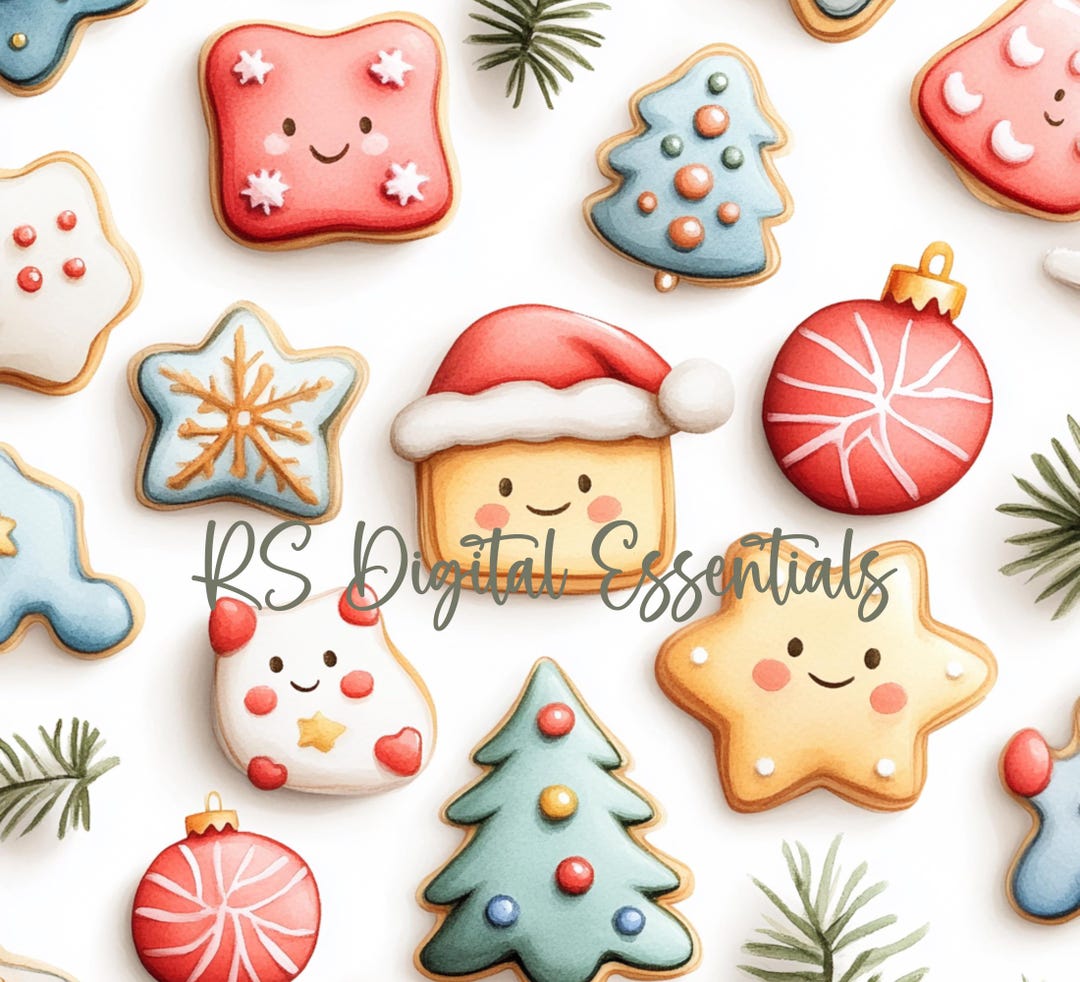 Sugar Cookie Christmas Seamless Patterns/jpg PNG Digital Patterns ...