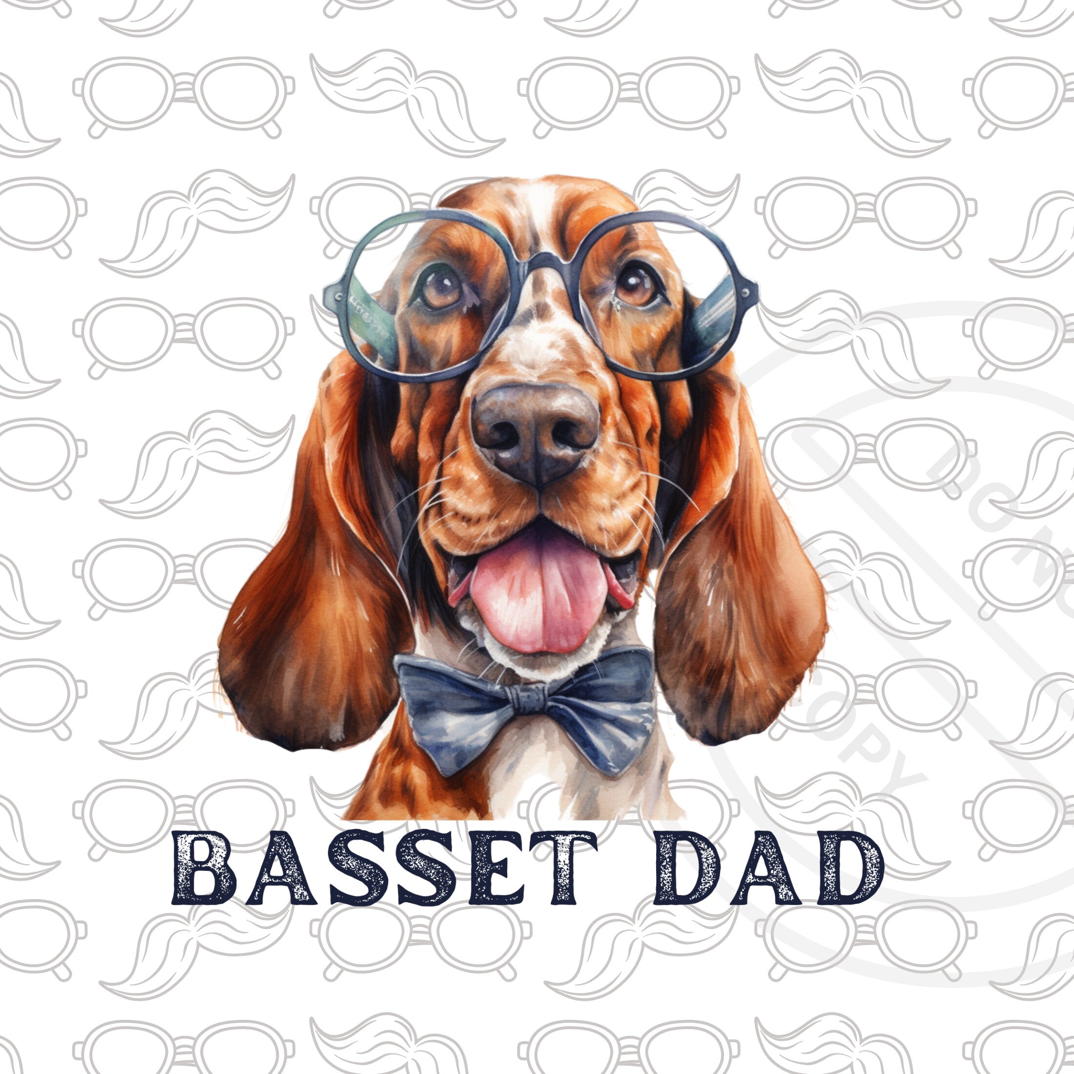 Basset Hound Dad Png/instant Download Png's/basset Hound Lover Graphics ...