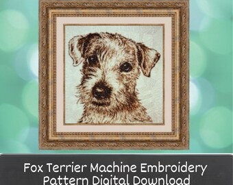 Fox Terrier Embroidery - Etsy
