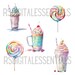 Pastel Sweet Treats Clipart Bundle/cotton Candy-ice - Etsy