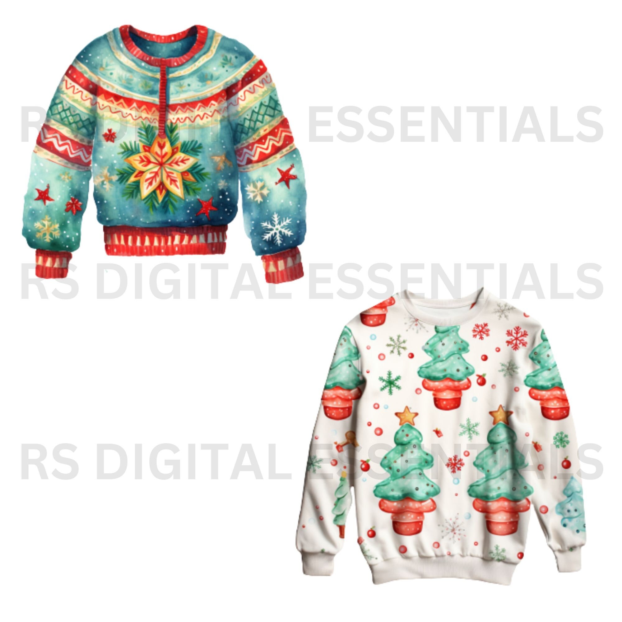 Ugly Christmas Sweater Clipart/christmas Sweater Graphics/funny ...