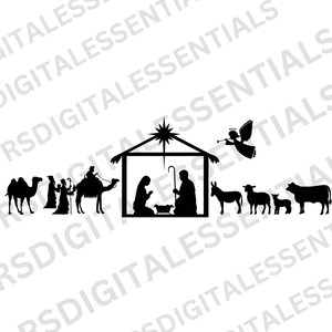 Nativity Scene PNG and SVG Bundle-christmas SVG Bundle-birth of Jesus ...