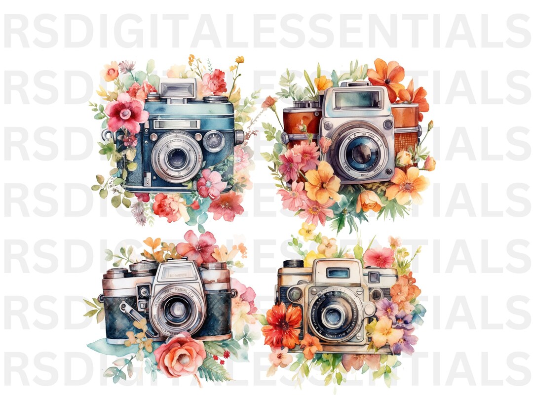 Vintage Camera PNG Clipart/jpg Printables/vintage Camera Sublimation ...