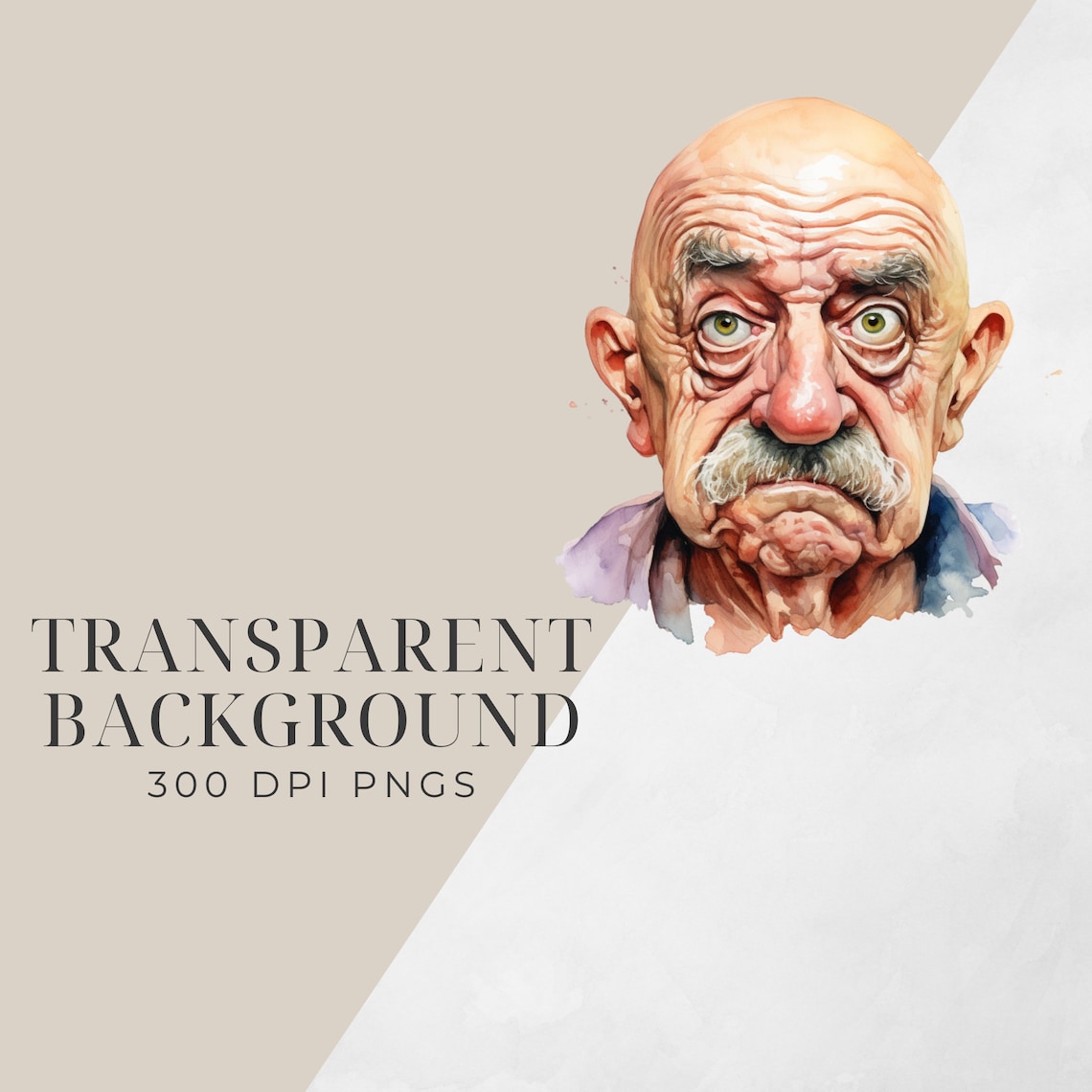Grumpy Old Men Clipart Pack/old Men Graphics/old People Sublimation ...