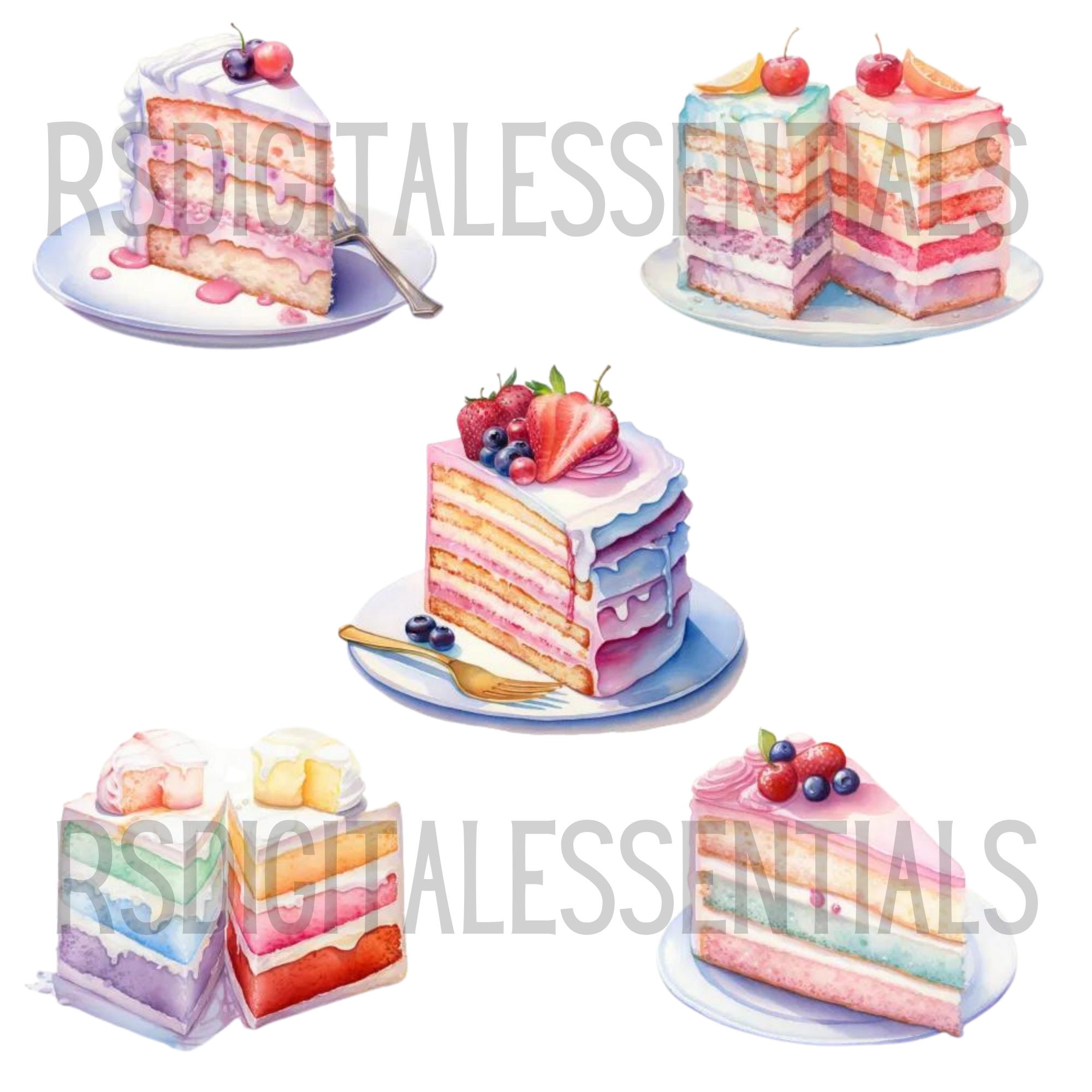 Pastel Sweet Treats Clipart Bundle/cotton Candy-ice - Etsy