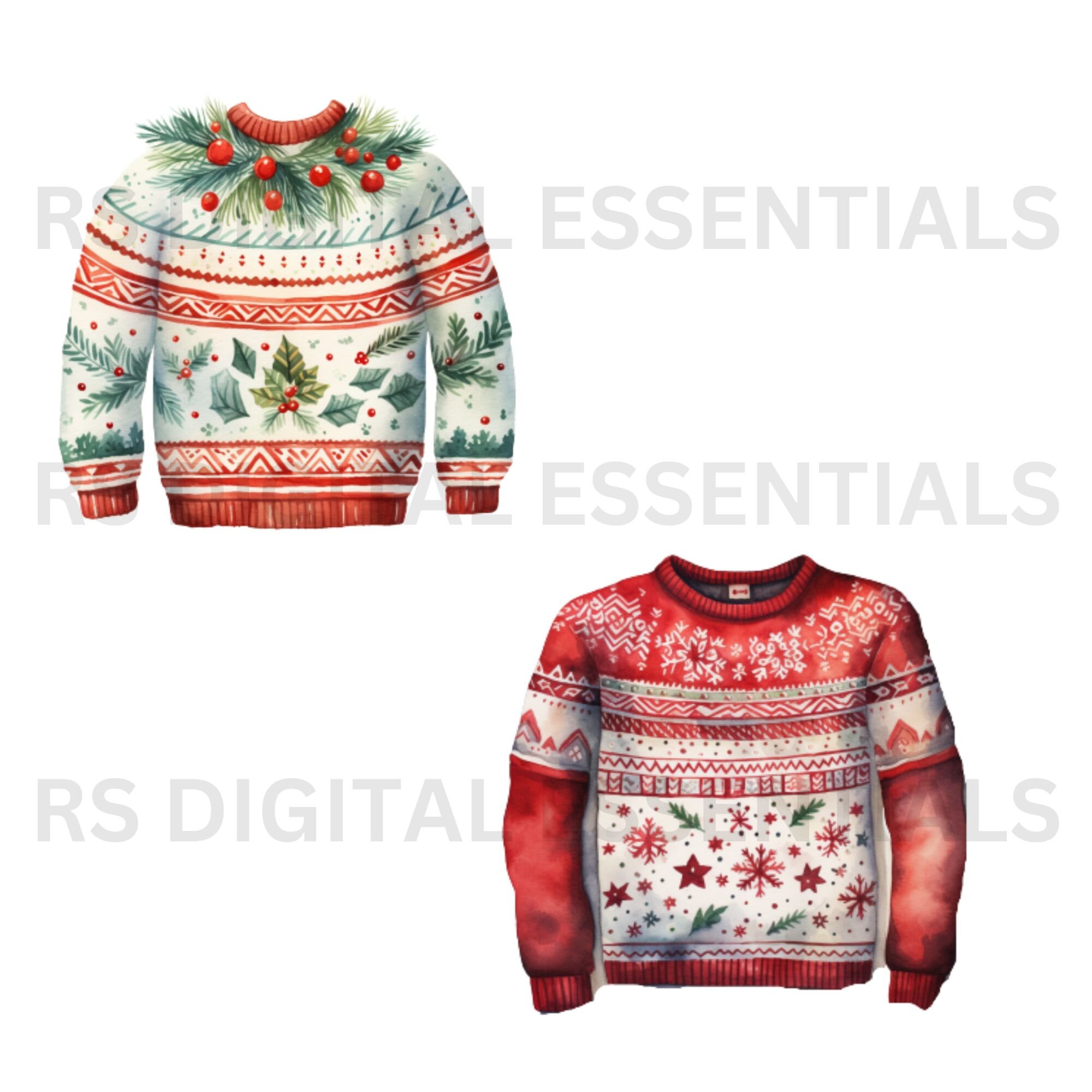 Ugly Christmas Sweater Clipart/christmas Sweater Graphics/funny ...
