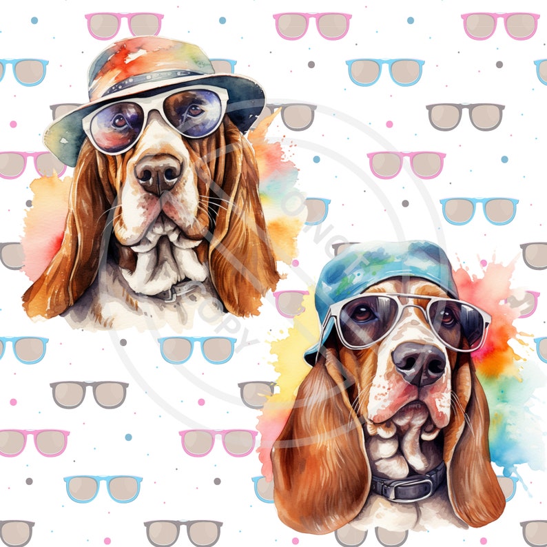 12 Cool Basset Hound Png's/clipart Bundle/instant Download/basset Hound ...