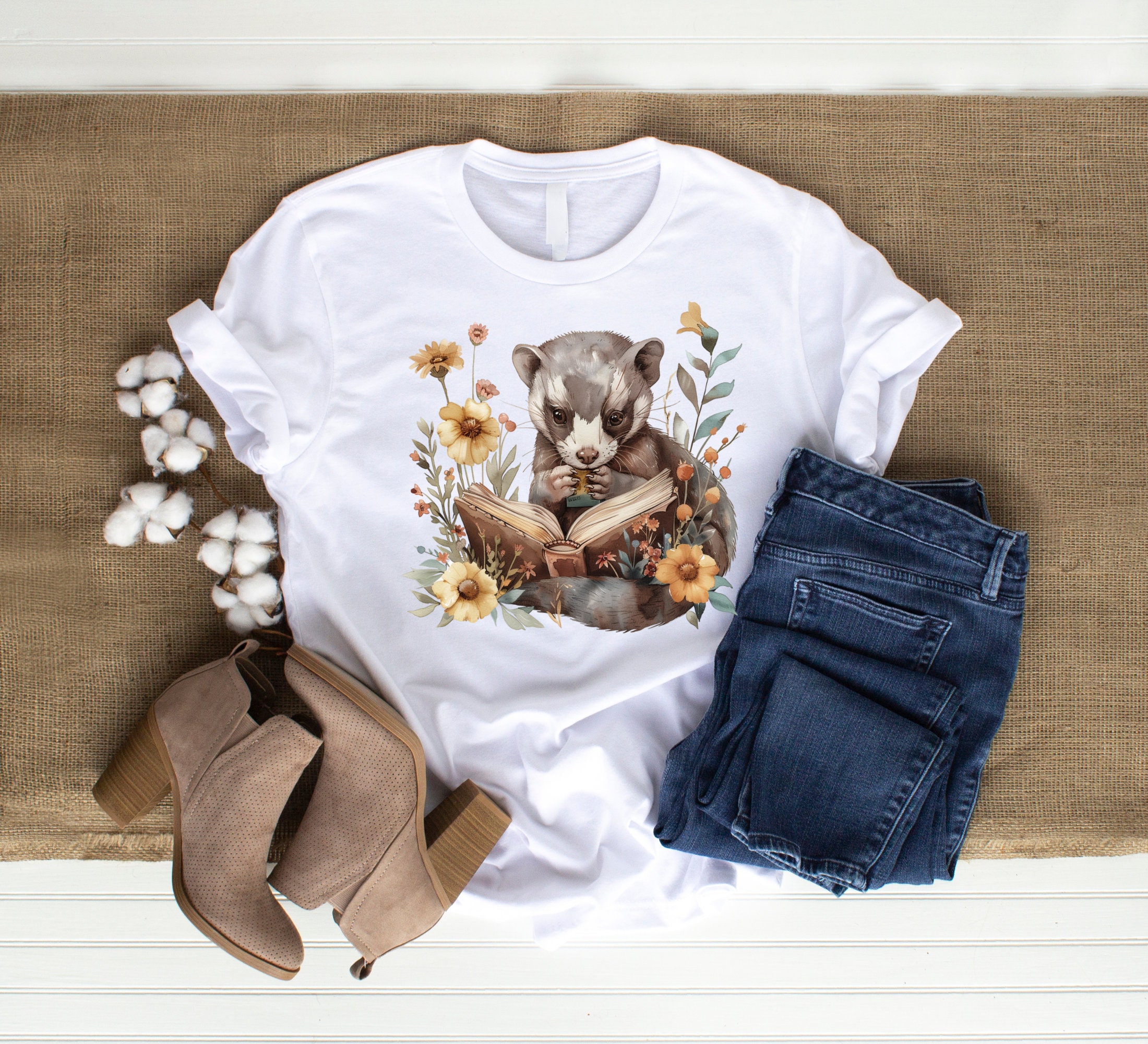 Ferret Reading Book Png/ferret Sublimation/ferret Lovers Clipart Png ...