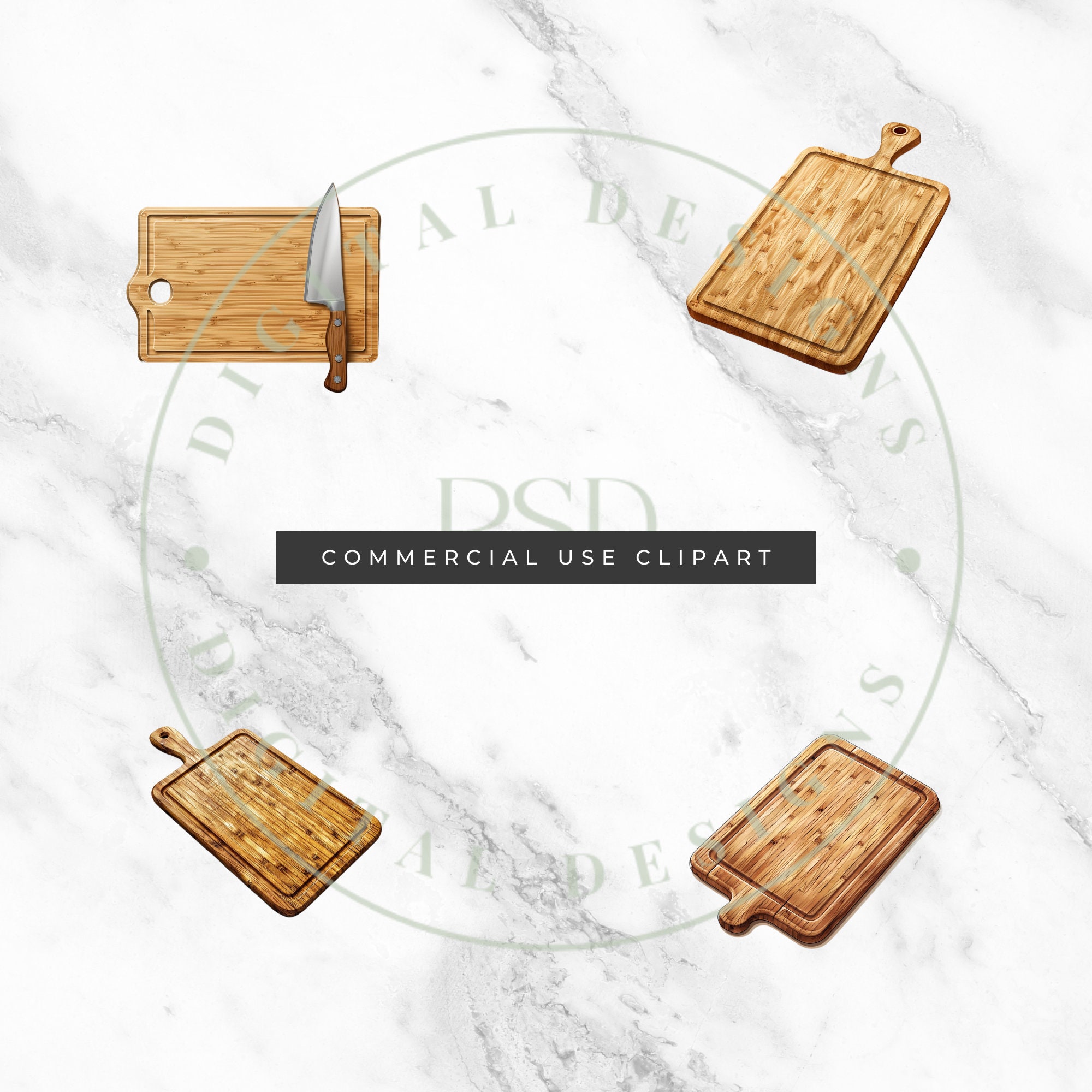 Cutting Board Clipart Bundle/kitchen Clipart/cutting Mat Clipart/food ...