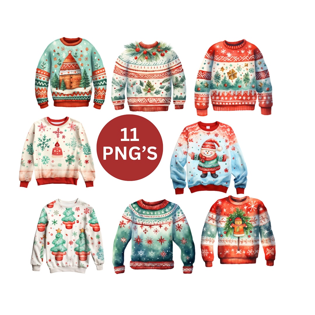Ugly Christmas Sweater Clipart/christmas Sweater - Etsy