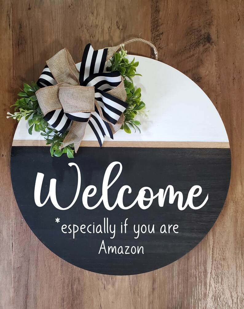 Welcome Door Sign | Door Hanger - Etsy