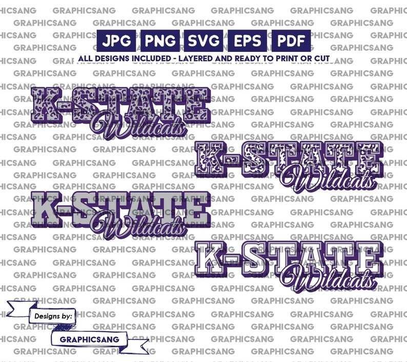 K State Wildcats SVG PNG Pdf Eps Dfx Jpg, Wildcats Svg, Kansas Fan ...