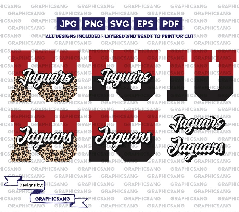 IU Jaguars SVG PNG Pdf Eps Dfx Jpg, Jaguars Svg, Jaguars Fan Shirt, Iu ...