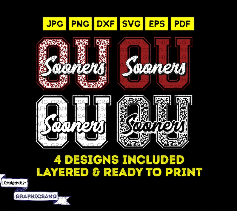 OU Sooners SVG PNG Pdf Eps Dfx Jpg, Sooners Svg, Sooners Fan Shirt, Ou ...