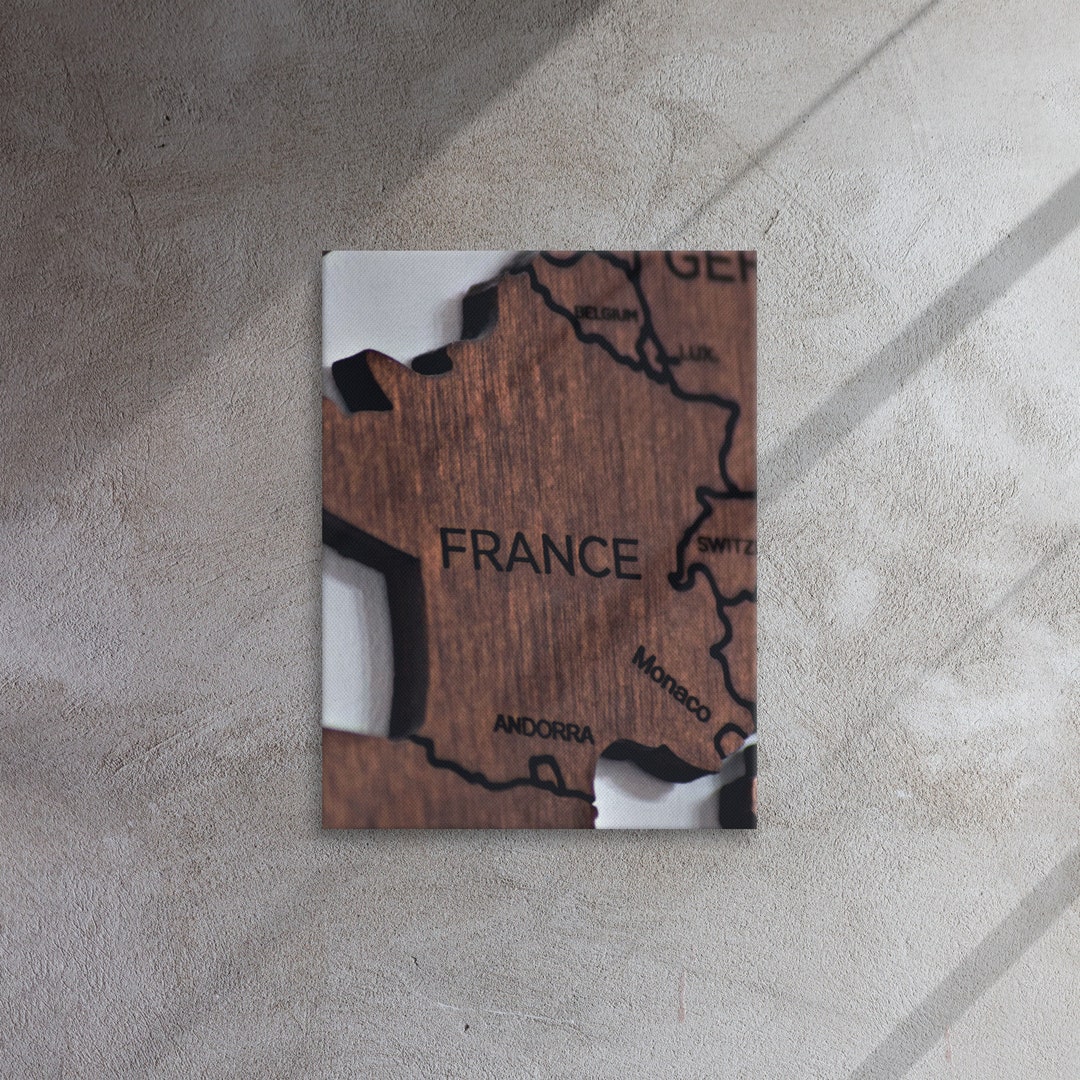 Wooden Map of France Wall Art - Etsy