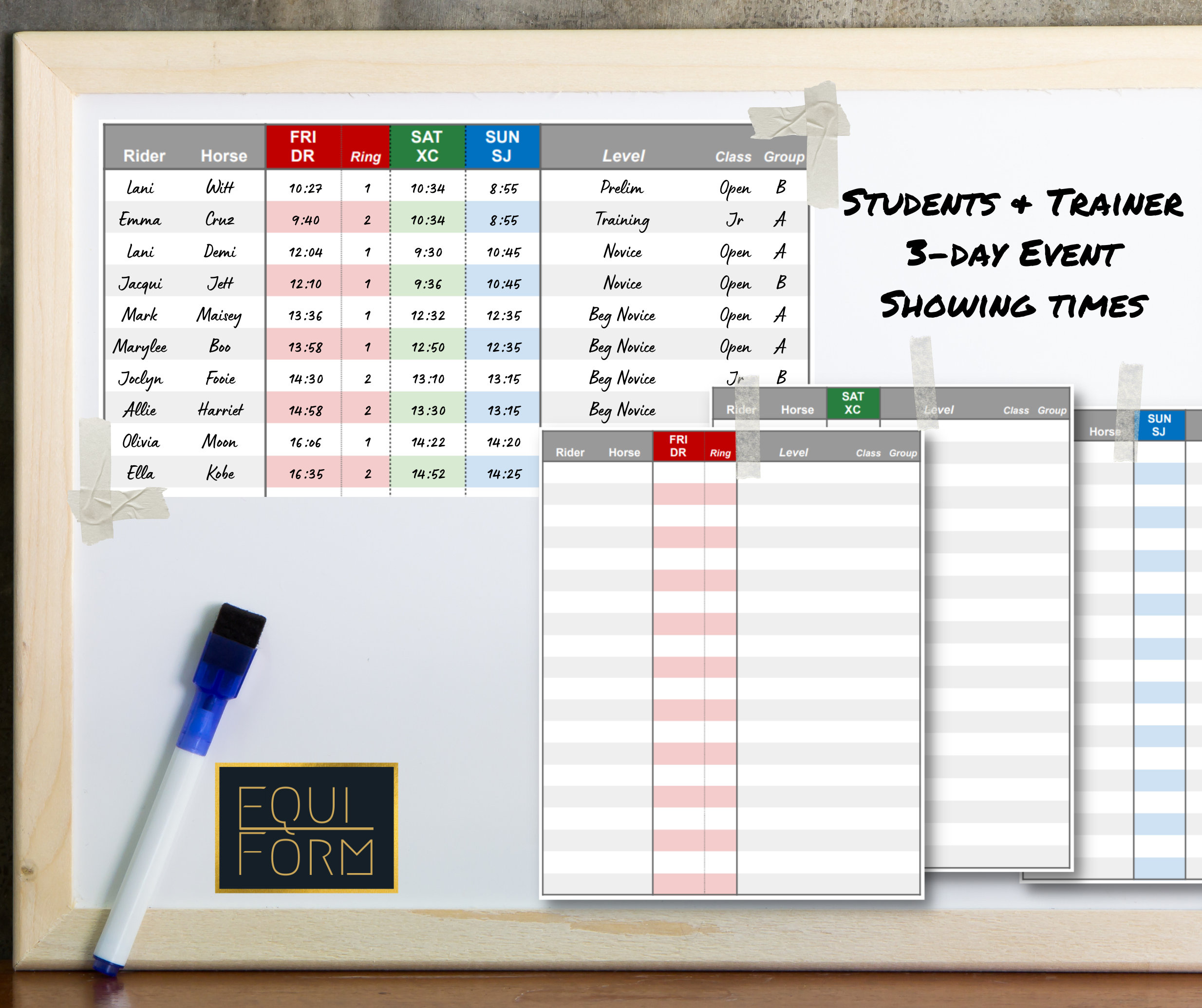 Event Ride Times Chart - Etsy