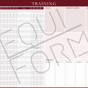 Equestrian Training Program Dry Erase Whiteboard - Etsy