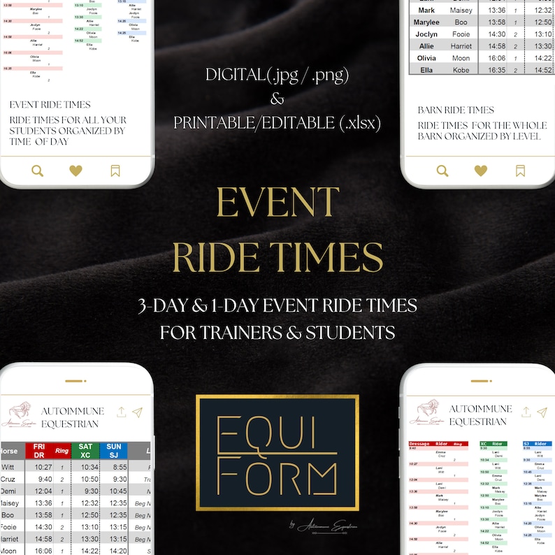 Event Ride Times Chart - Etsy