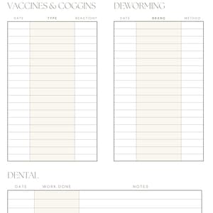 Horse Health Record: Pages From the Equestrian Planners - Etsy