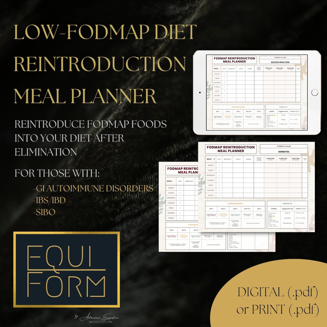 Low FODMAP Diet Reintroduction Meal Planner - Etsy