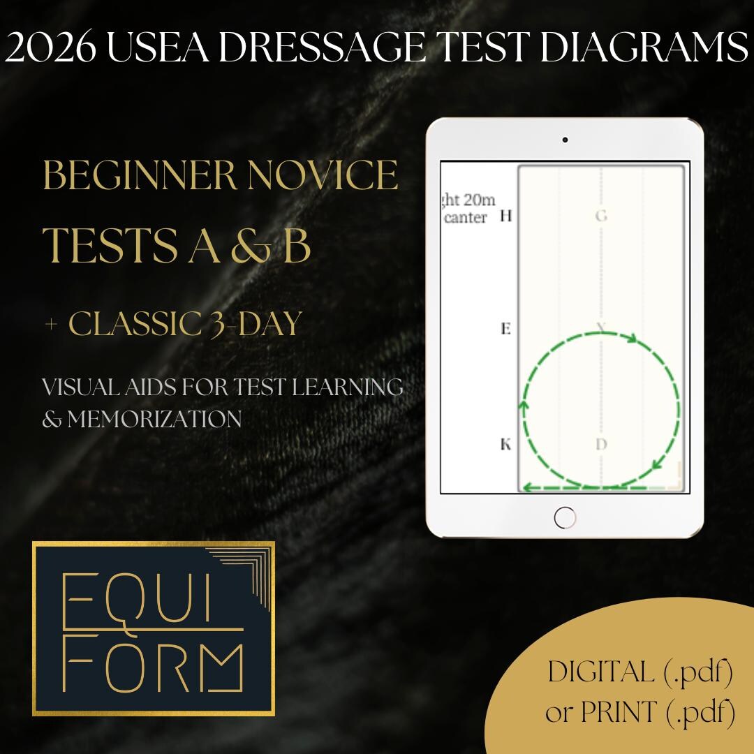 2026 USEA Beginner Novice Dressage Test Diagrams - Etsy