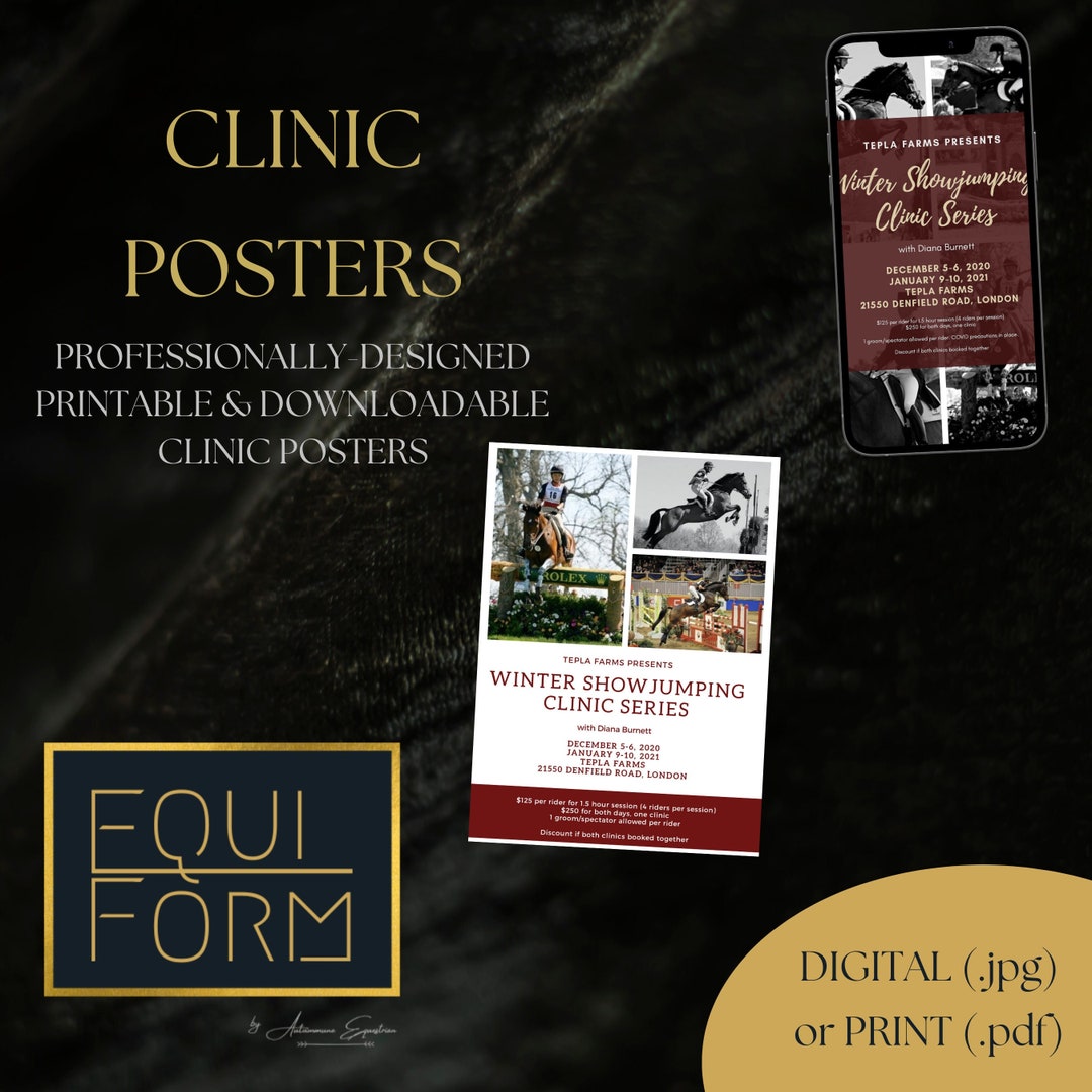 Equine Clinic Poster & Flyer - Etsy