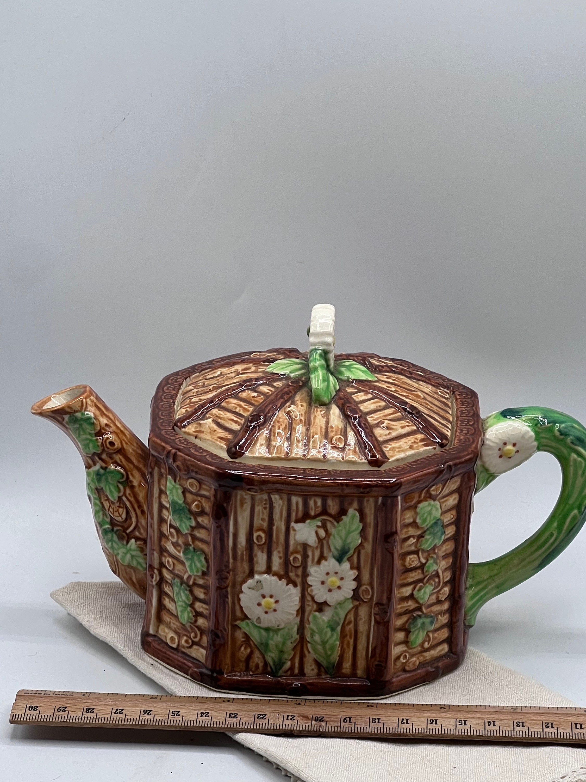 Marutomo Ware Majolica Teapot - Etsy
