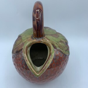 Pitcher / Vase, Hand-painted Italian Ceramic Strawberry Pitcher - Etsy