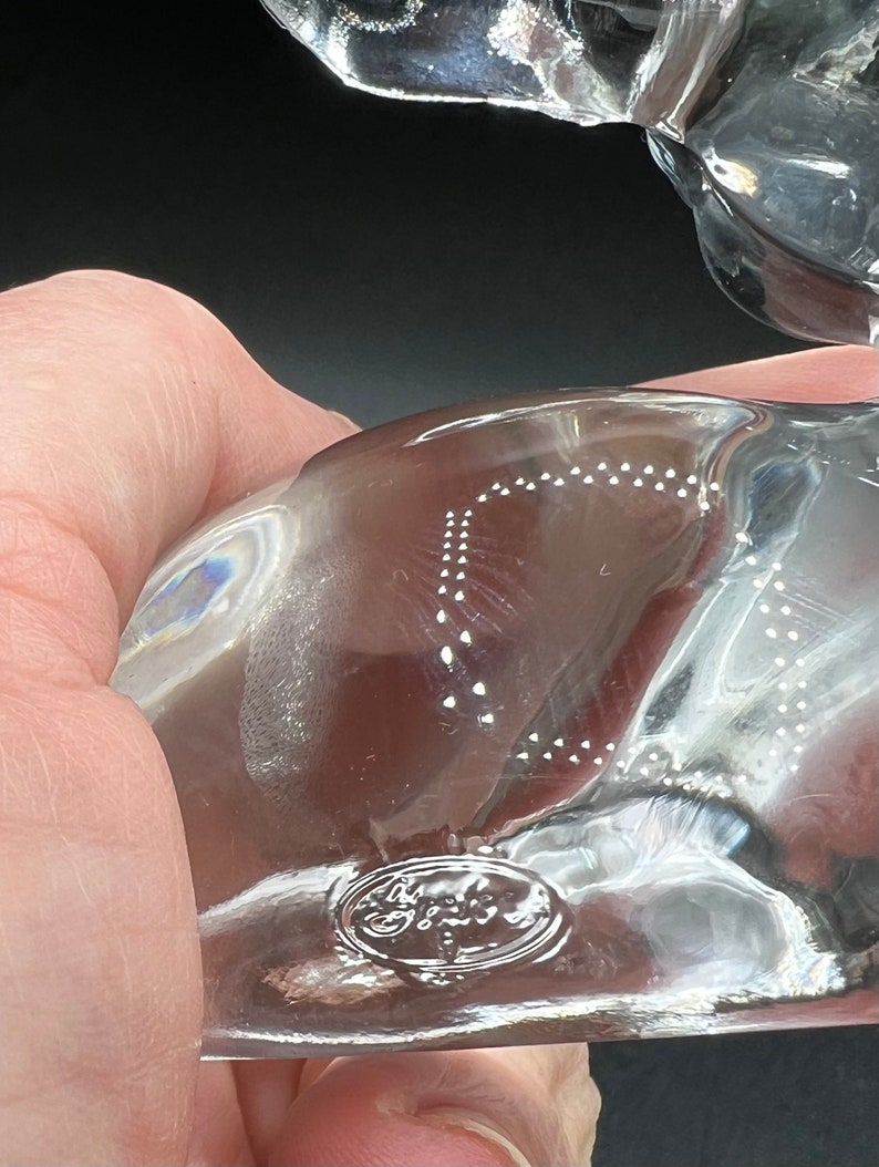 Fenton Clear Glass Animal Figurines / Paperweights Choice - Etsy