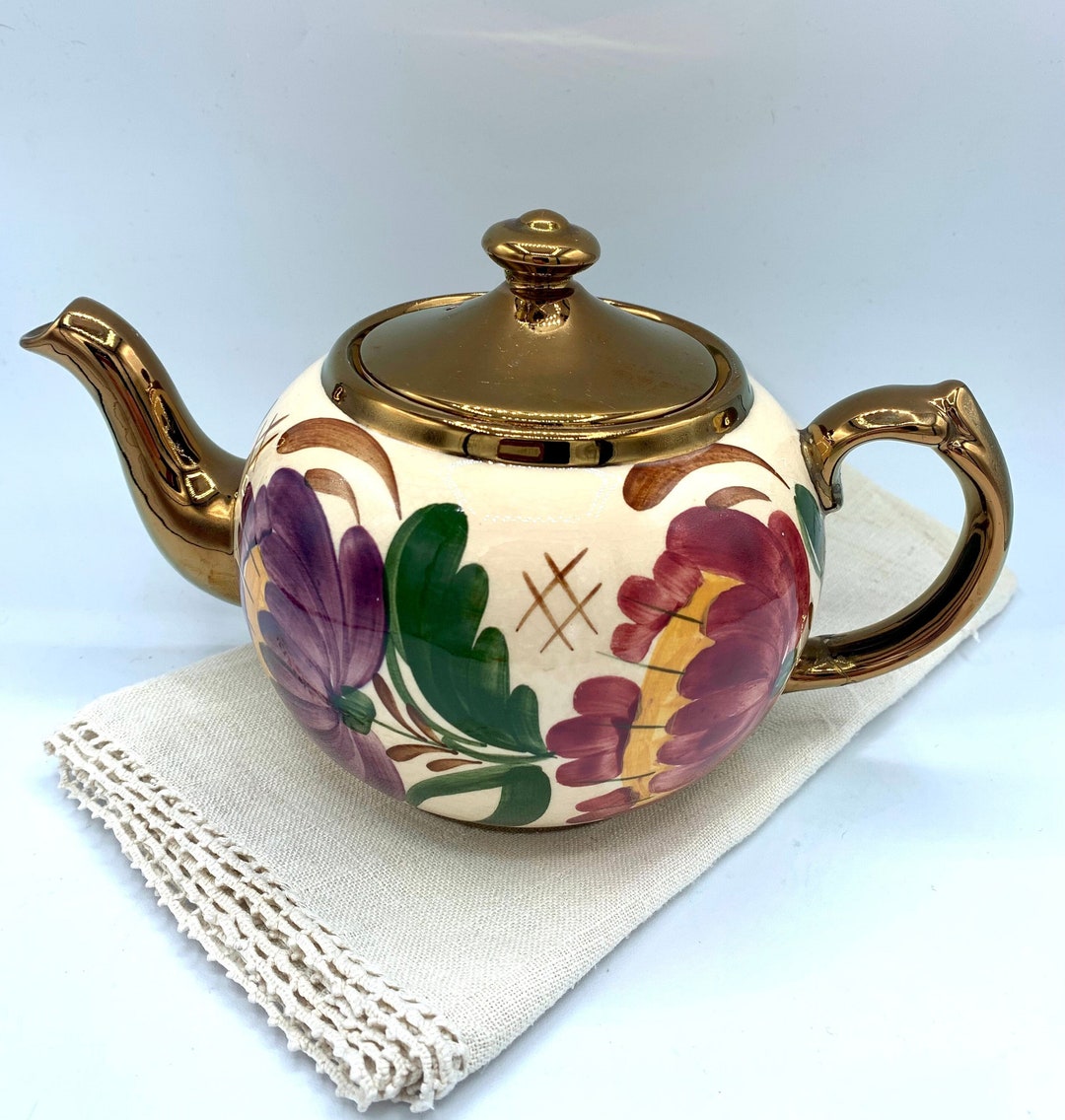 Vintage Wade Lustre Teapot Harvest Pattern - Etsy